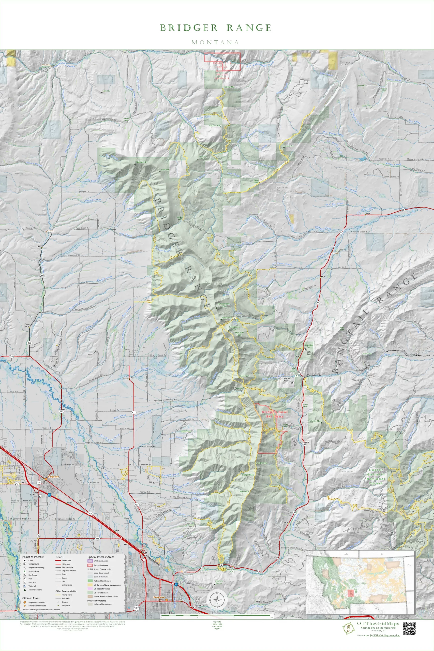 Contour Map Mountain Range